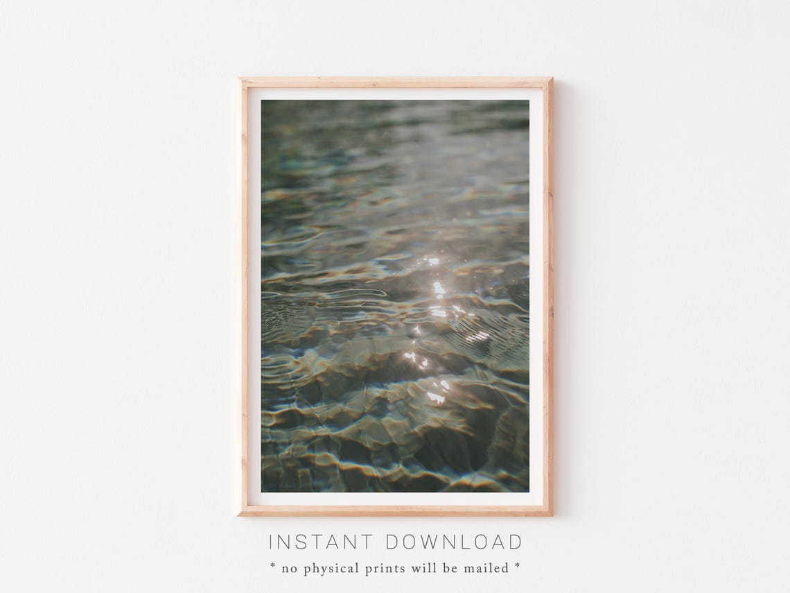 Water Reflection Ripples Printable Photo, Water Surface Wall Art ...