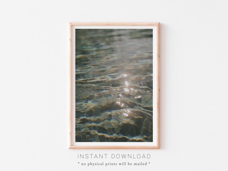 Water Reflection Ripples Printable Photo, Water Surface Wall Art ...