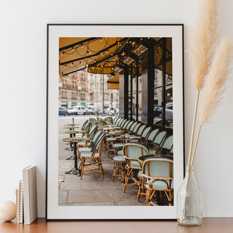 Paris Cafe Wall Art Paris Cafe Poster Downloadable Paris - Etsy