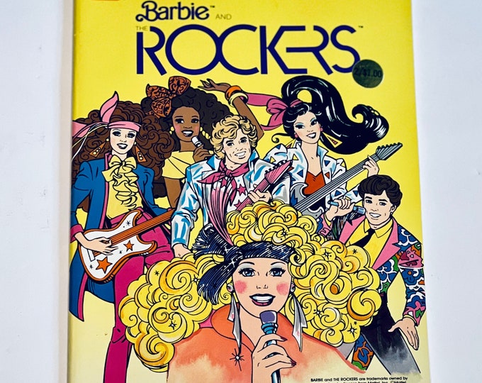 Vintage Barbie and the Rockers Coloring Book - Mattel Inc. 1987 ...