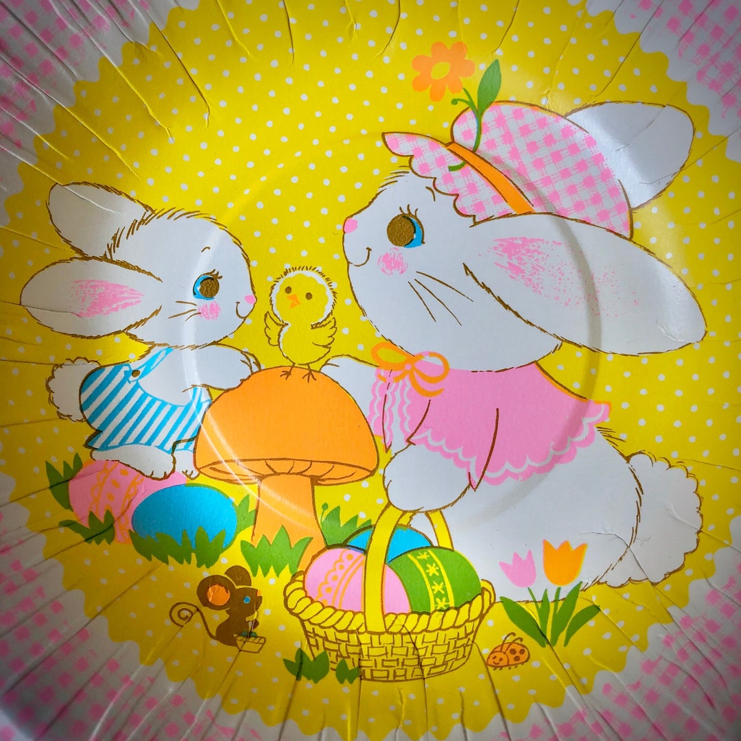 Hallmark Bunny Easter Paper Bowls Set of 8 Novelty With Tag From ...