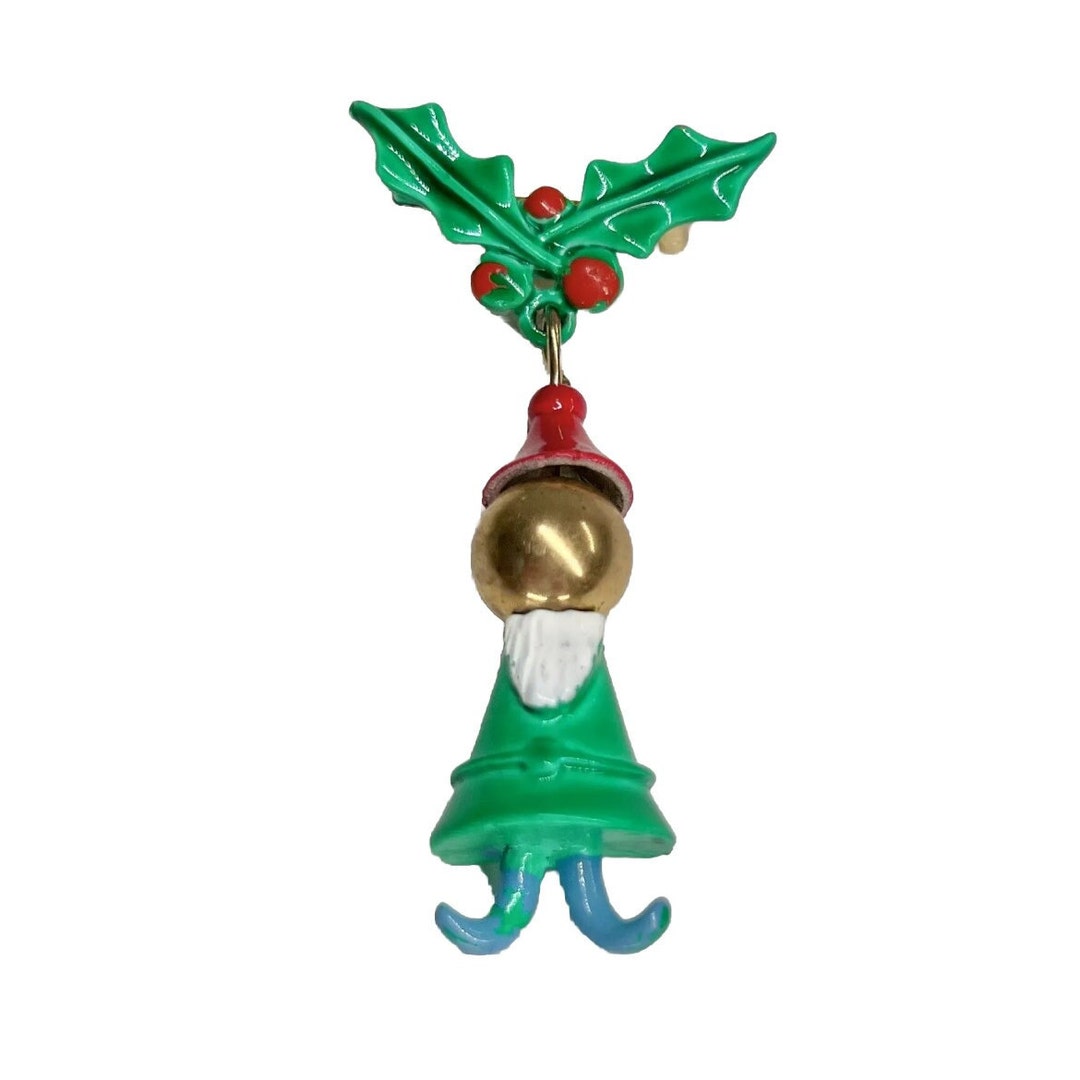 Vintage 1960s Articulated Elf Brooch: Quirky Holiday Pin - Etsy