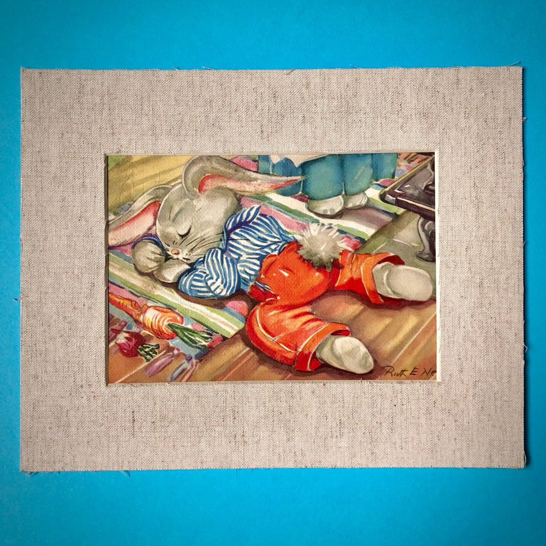 Ruth E. Newton 1938 Sleeping Peter Rabbit Page From Book, Chubby Cubs ...