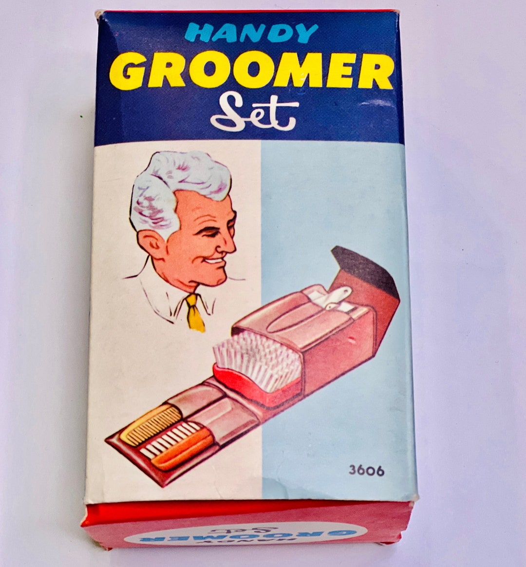 Vintage 1950's Men's Grooming Kit New in Box Mirror, Nail File, Comb ...