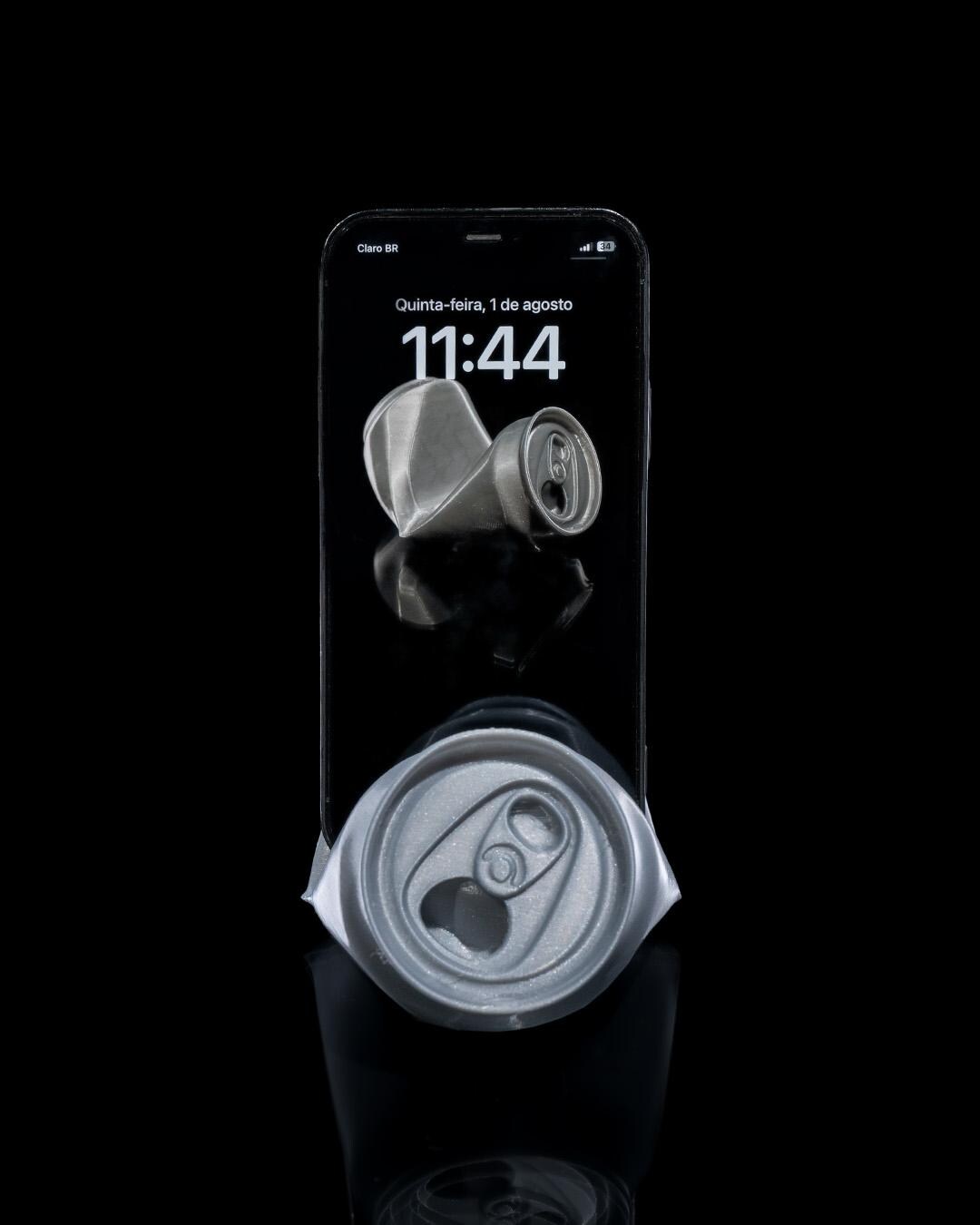 Crushed Can Phone Holder, 3d Printed Phone Stand, Unique Desk Accessory ...