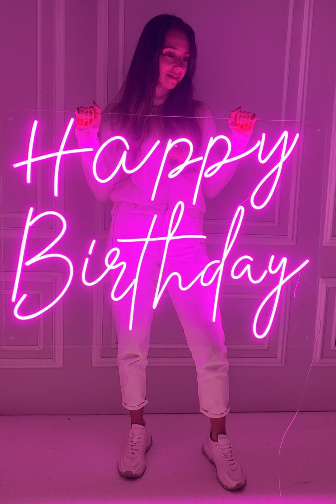 Custom Happy Birthday LED Neon Sign, Personalized Party Decor, Happy ...