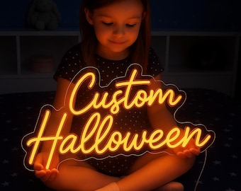 Custom Spooky Halloween Neon Sign | Boo LED Neon Light Decor! - Etsy