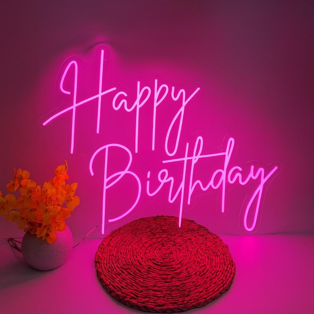 Custom LED Neon Happy Birthday Sign: Party & Celebration Decor - Etsy