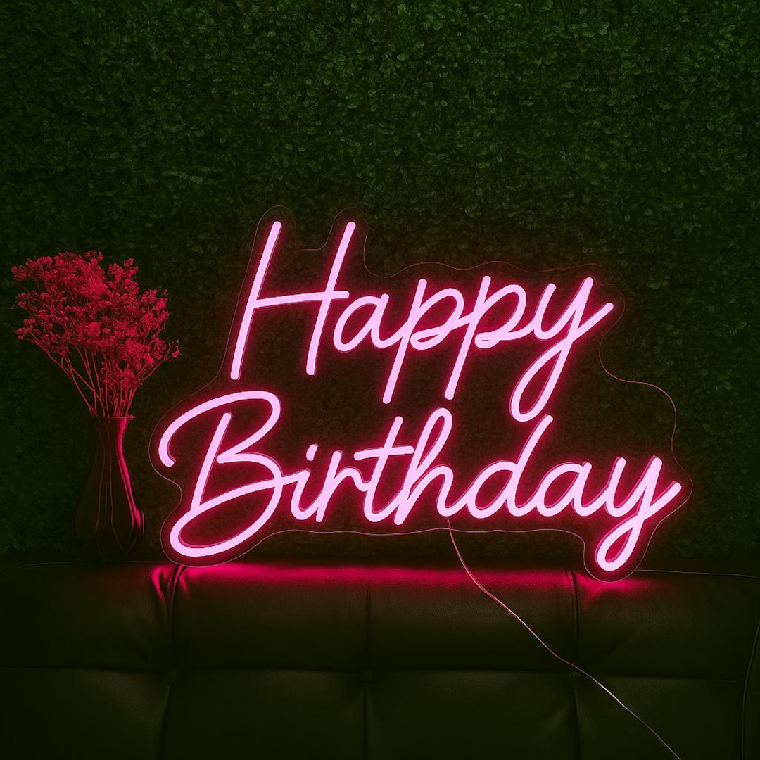 Custom Birthday Neon Sign: LED Personalized Party Decor - Etsy