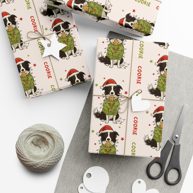 Christmas Wrap Collie - Etsy