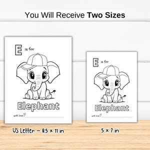 ABC Baby Shower Coloring Book, Baby's First ABC Book, Alphabet Coloring ...
