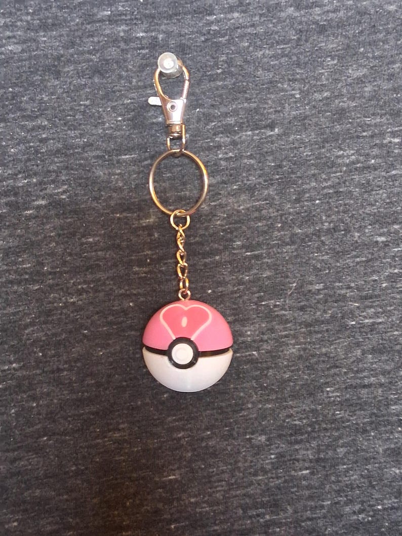 Love Ball - Inspired Pokéball Key Chain - Etsy