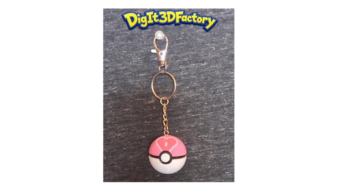 Love Ball - Inspired Pokéball Key Chain - Etsy