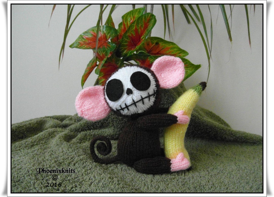 Skelly Chimp Monkey Knitting Pattern PATTERN ONLY Immediate PDF Dowload ...