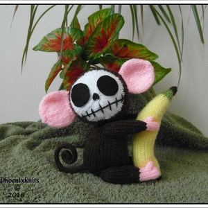 Skelly Chimp Monkey Knitting Pattern PATTERN ONLY Immediate PDF Dowload ...
