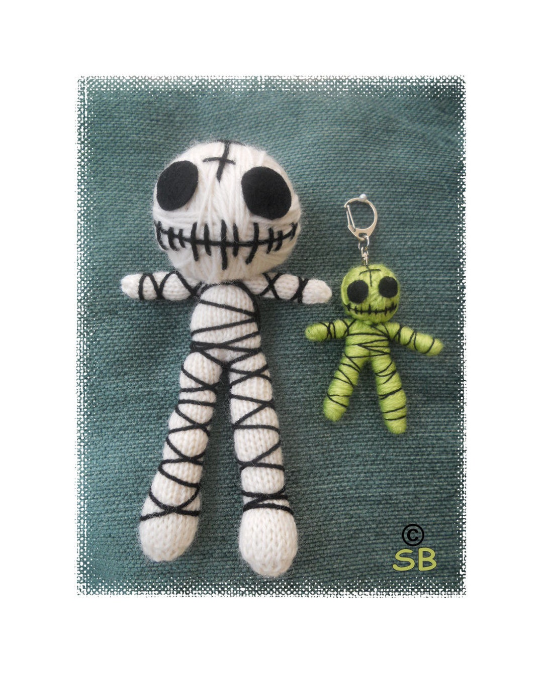 Knitted Mummy Voodoo Doll and Key Ring : Pattern Only IMMEDIATE ...