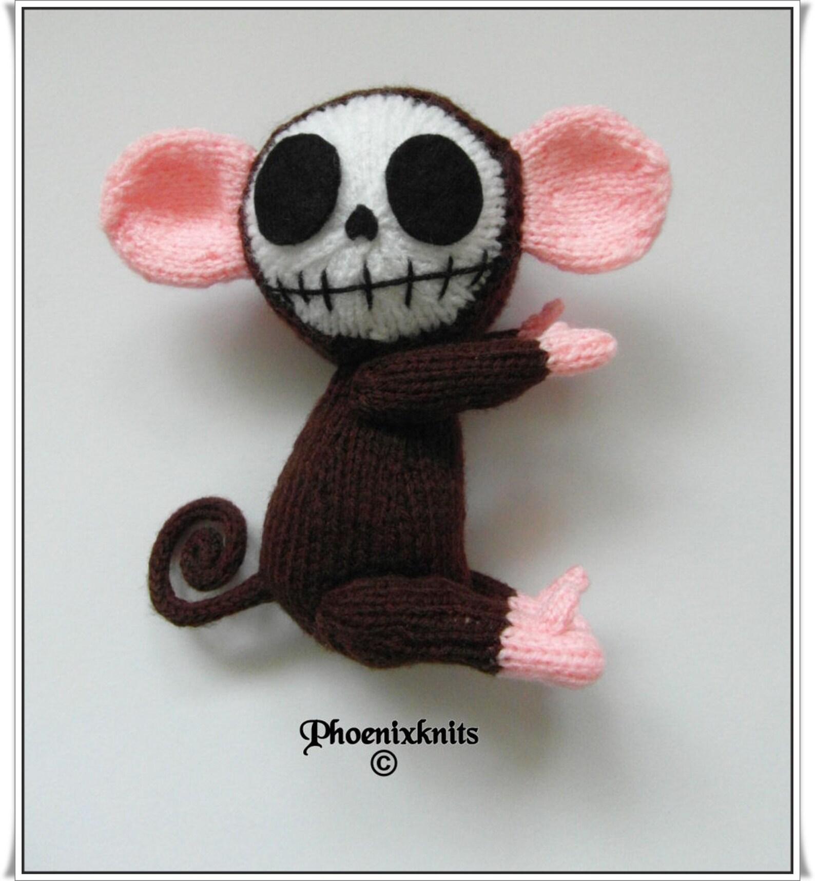 Skelly Chimp Monkey Knitting Pattern PATTERN ONLY Immediate - Etsy
