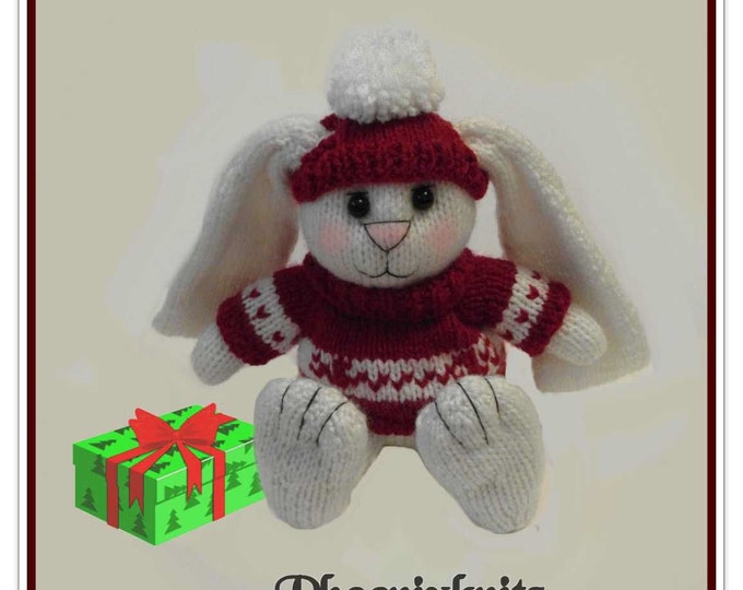 The Snow Bunny. A Pattern to Make a Cute 6 Inch High Festive Bunny PDF ...