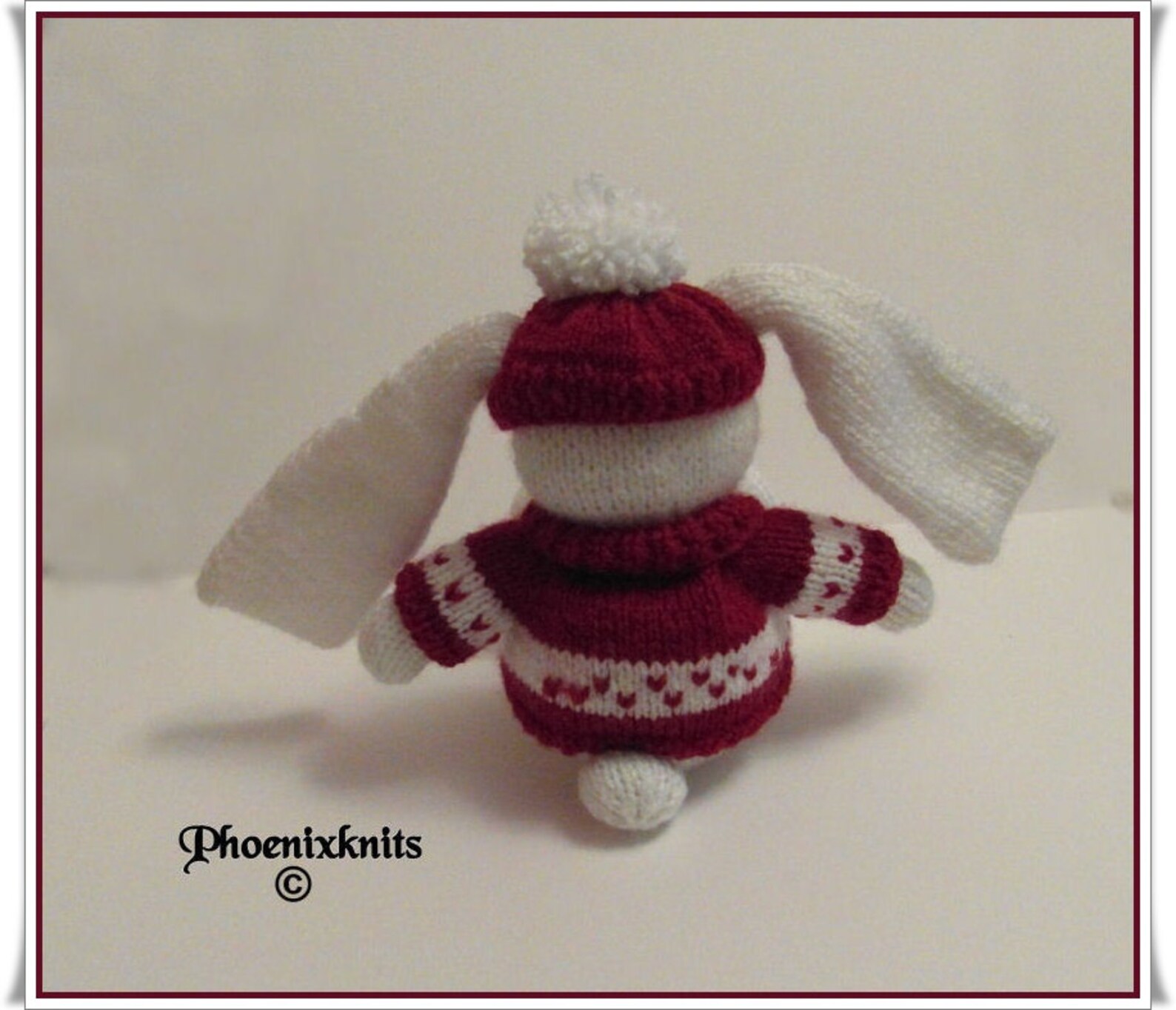 The Snow Bunny. A Pattern to Make a Cute 6 Inch High Festive - Etsy