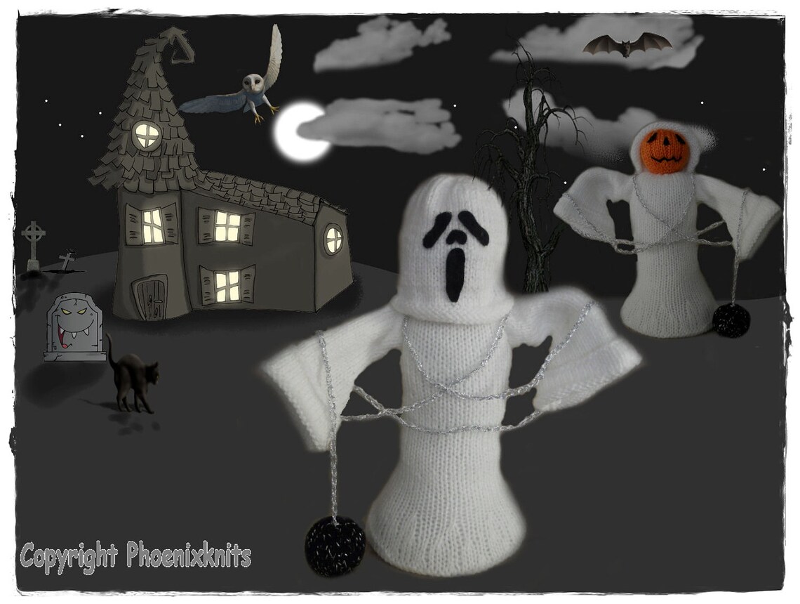 Halloween Pumpkin Ghostie : Pattern Only IMMEDIATE DOWNLOAD | Etsy