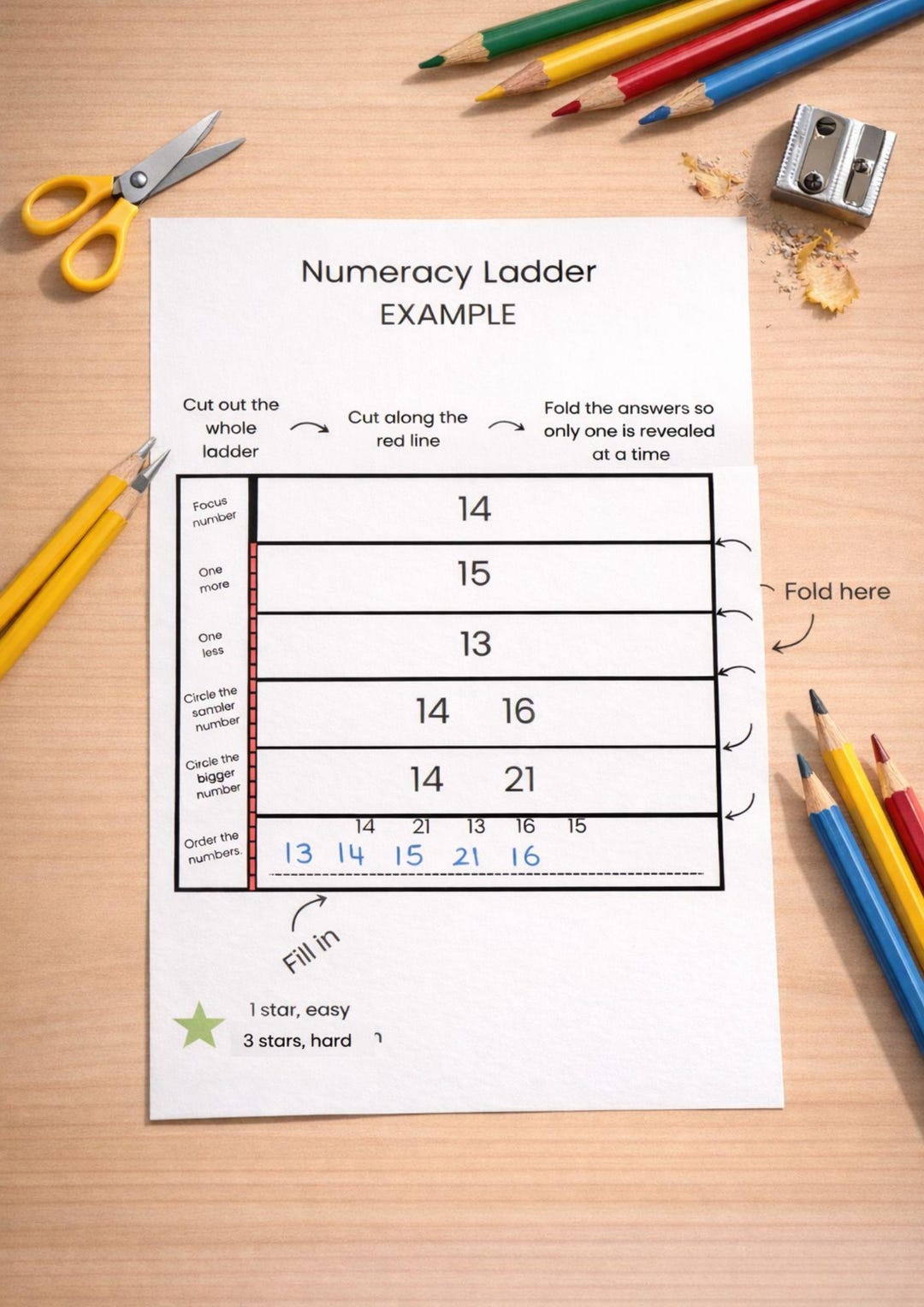KS1 Number Ladders - Place Value, Order, Comparison - Etsy