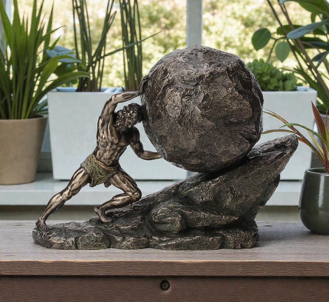 Sisyphus Statue | Mythology Bronze Sculpture | Greek God Art Decor ...