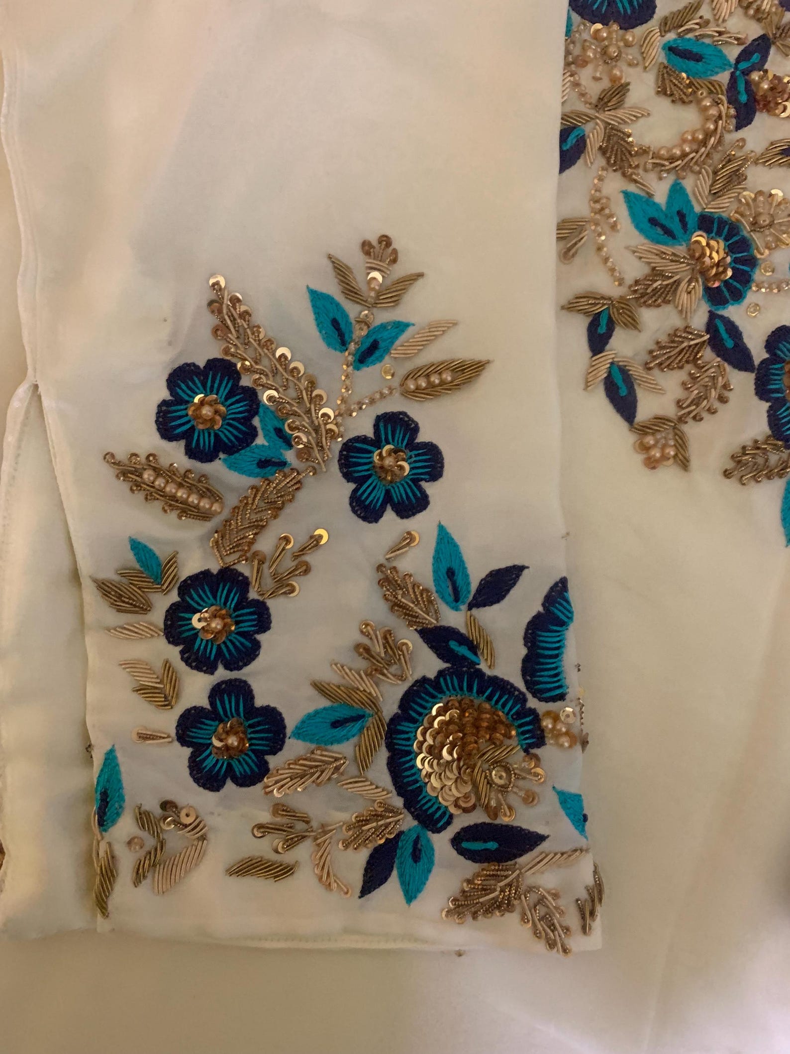 Embroidered Sheesha Silk Dress With Organza Dupatta | Pakistani Indian ...