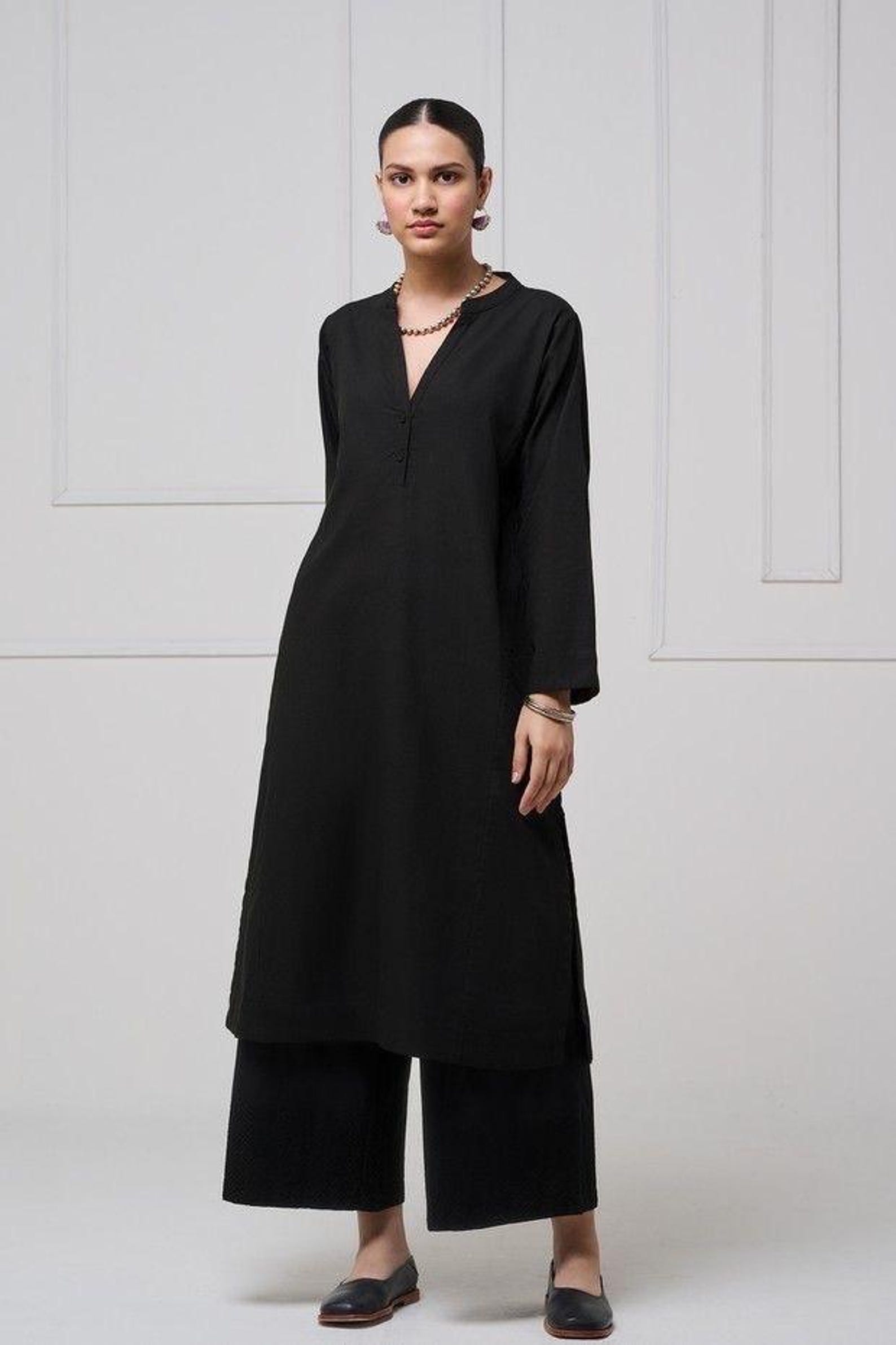 Soft Cotton Co-ord Set Kurta Pant Palazzo Pants & Loose Kurti Long and ...