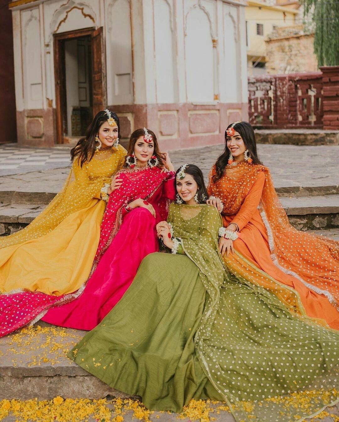 Angrakha Frock | Embroidered Net Dupatta, Pakistani Wedding| Long Flair ...