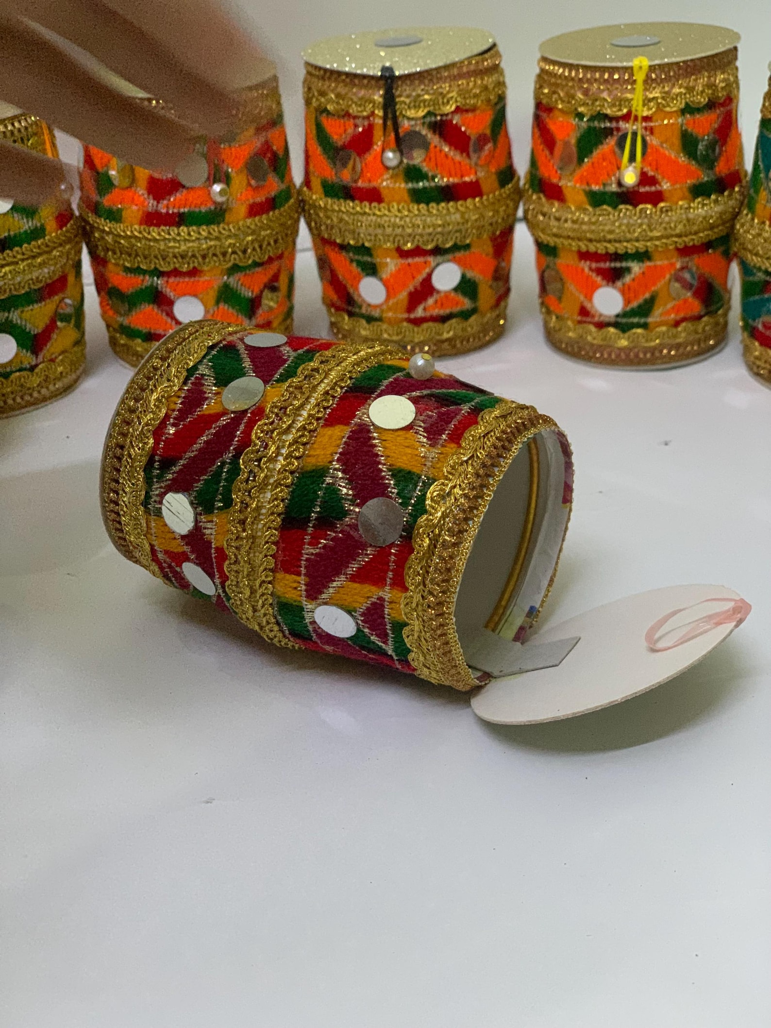 Handcrafted Decorative Drum Boxes: Indian Festive Favor, Wedding ...