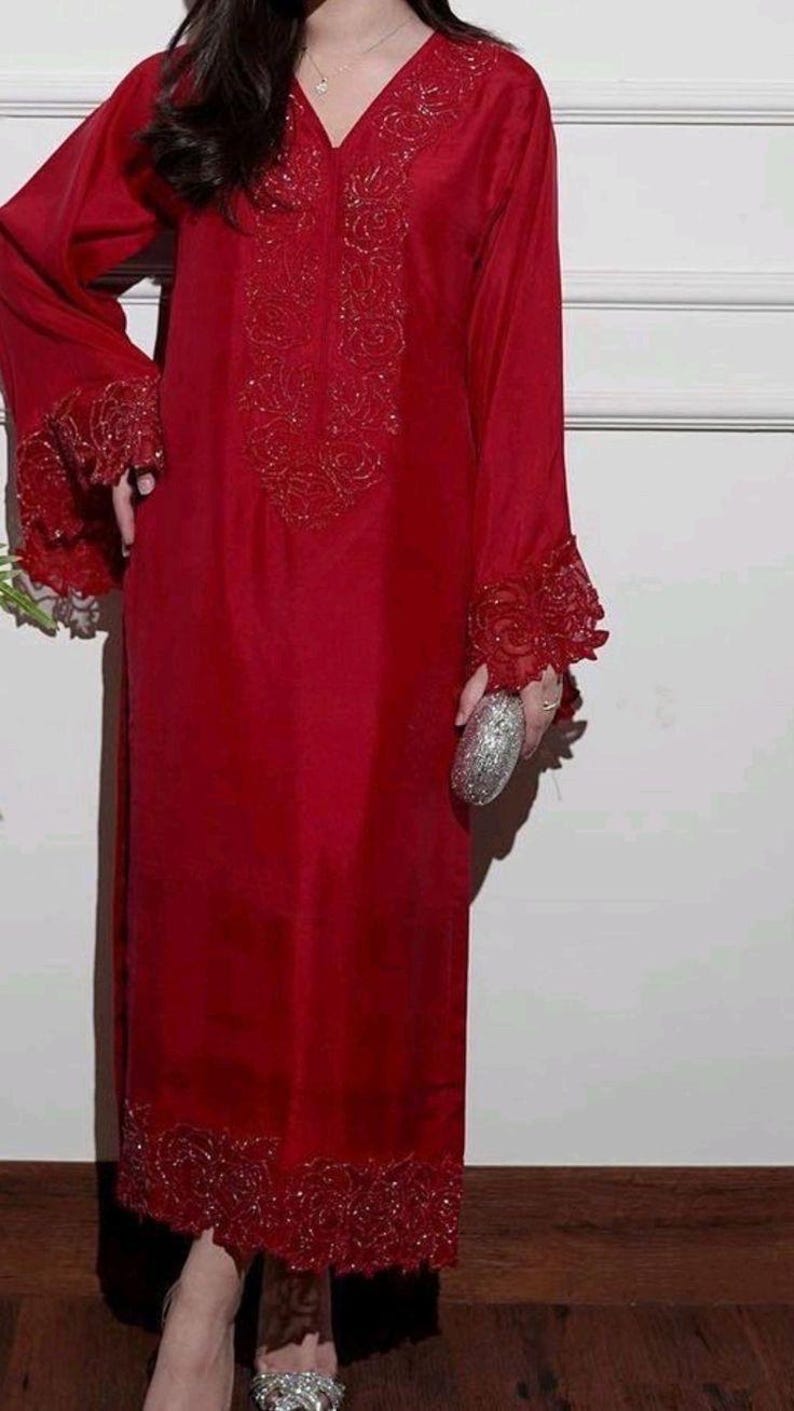 Silk Dress| Pakistani Shalwar Kameez| Hand Embroided Outfit - Etsy