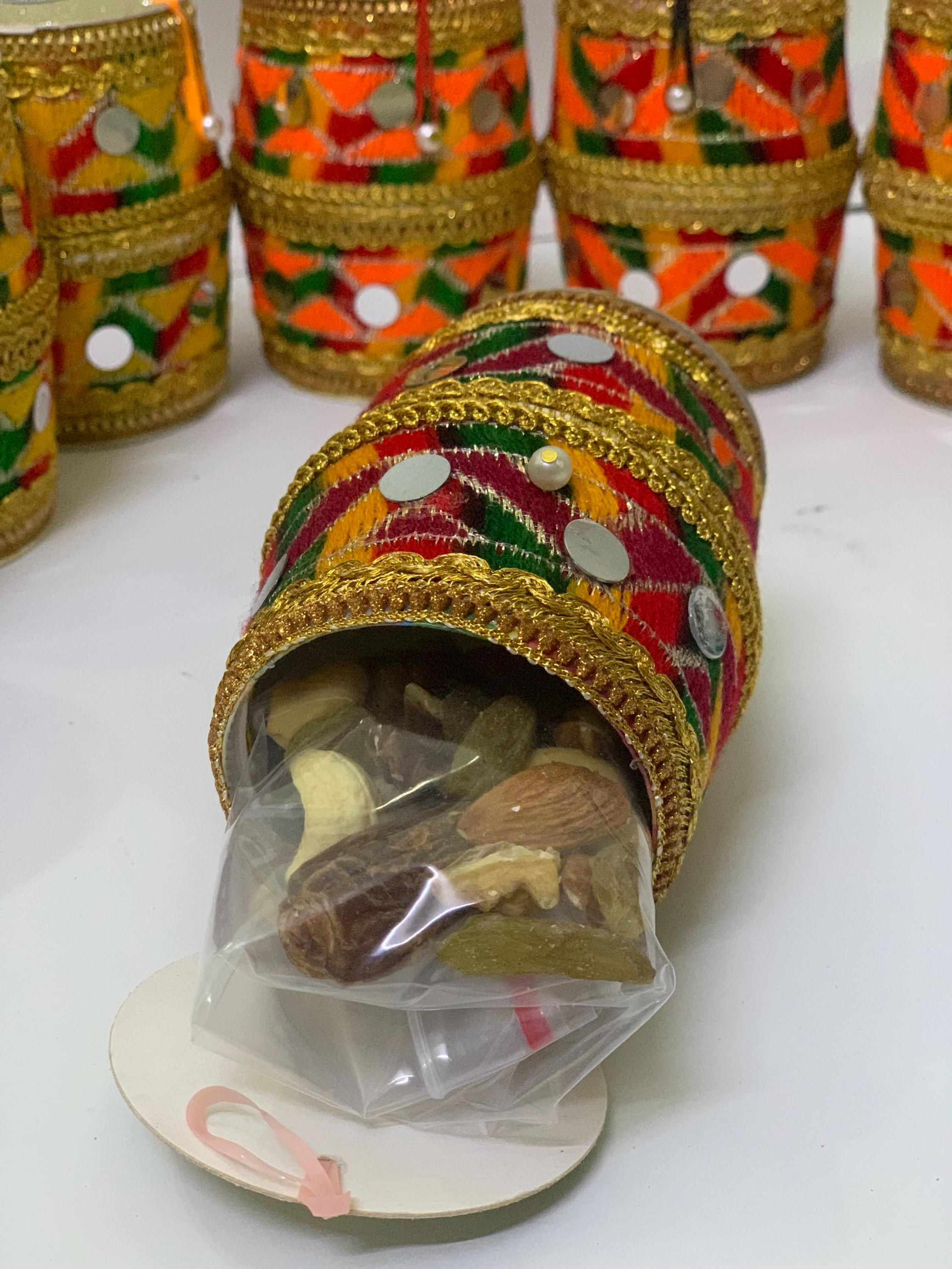 Handcrafted Decorative Drum Boxes: Indian Festive Favor, Wedding ...