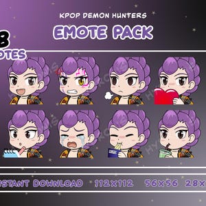 Rumi Emote Pack – Kpop Demon for Twitch & Discord - Etsy UK