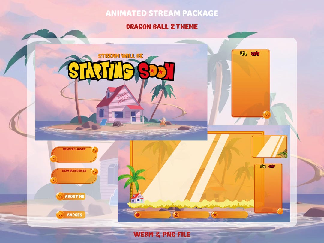 Streampack Dragon Ball Z - Twitch Overlay - Etsy
