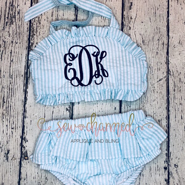 Monogram Bikini - Etsy