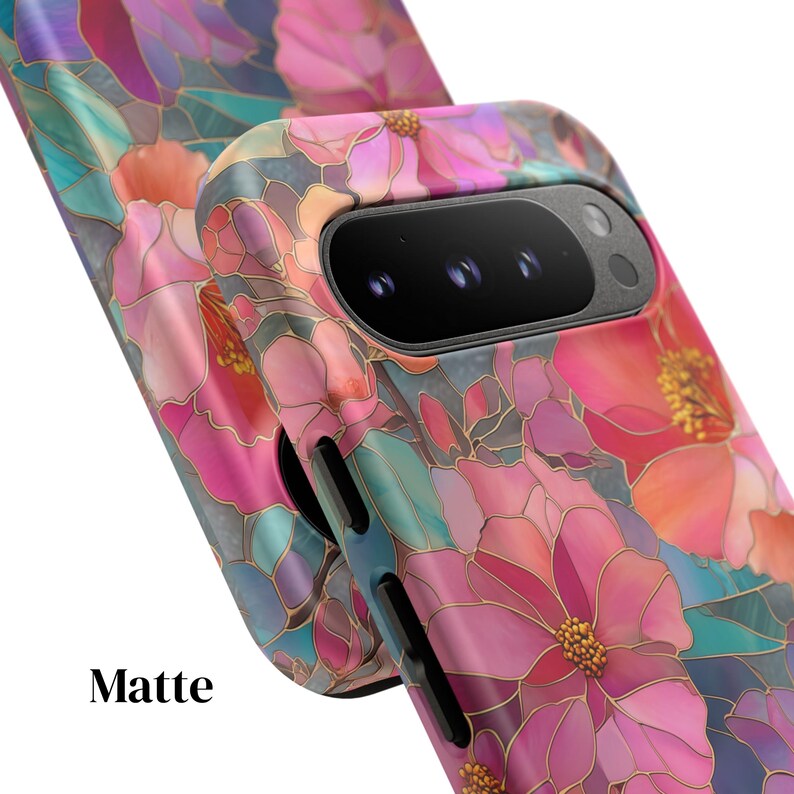 Floral Stained Glass Effect Google Pixel Case 9 9pro 9A 8 8A 8pro 7 7A ...
