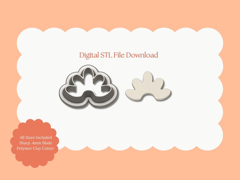 Abstract Floral Shape Clay Cutter | Abstract Floral STL File - Digital ...
