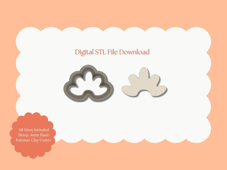 Abstract Floral Shape Clay Cutter | Abstract Floral STL File - Digital ...
