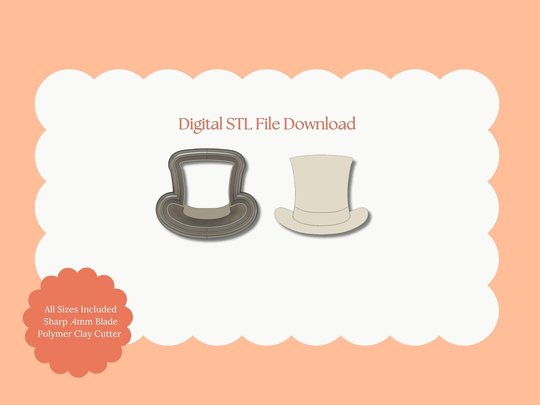 Christmas Carol Top Hat Clay Cutter | Scrooge Hat STL File – Digital ...