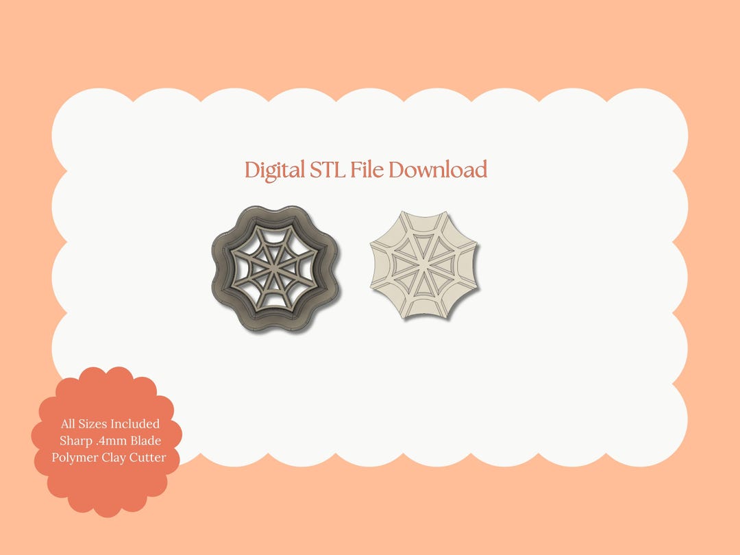 Embossed Spider Web Clay Cutter | Spider Web STL File – Digital ...