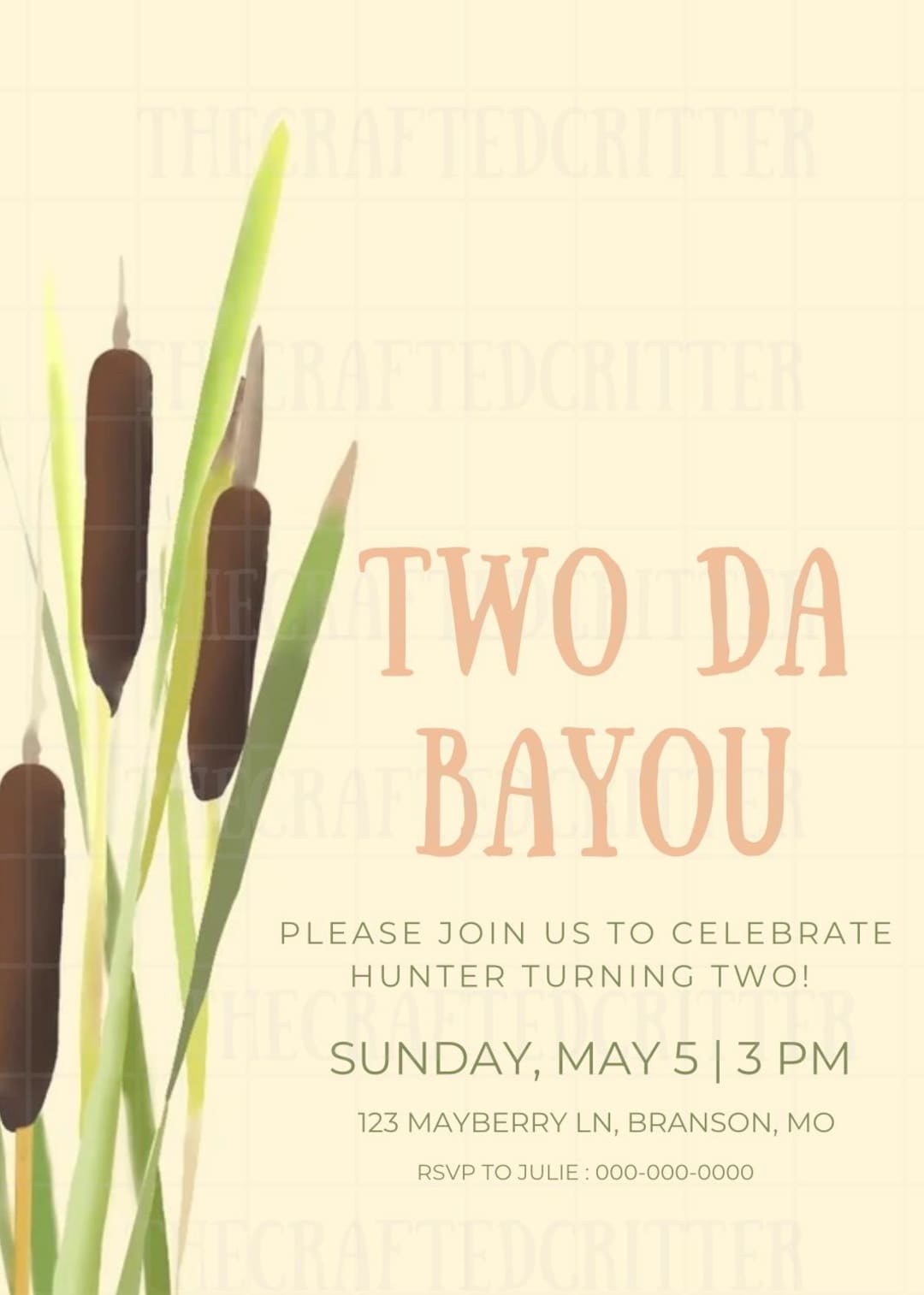 Two Da Bayou Birthday Party Invitation Template - Etsy