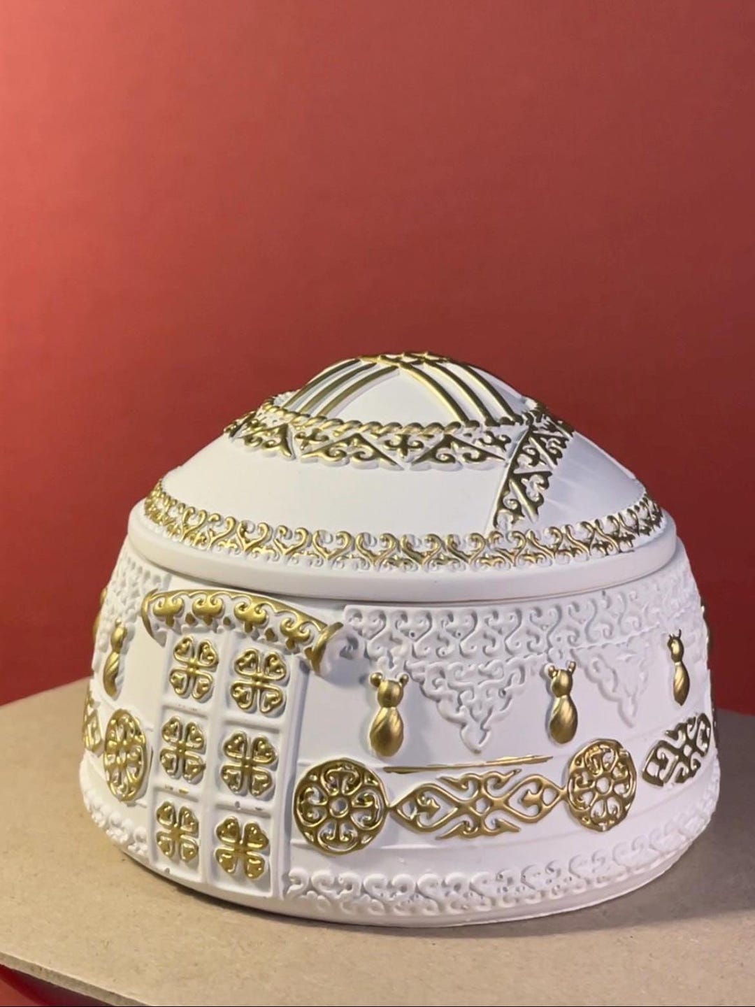 Kazakh Yurt – a Handmade Decorative Box. Юрта, шкатулка из гипса - Etsy