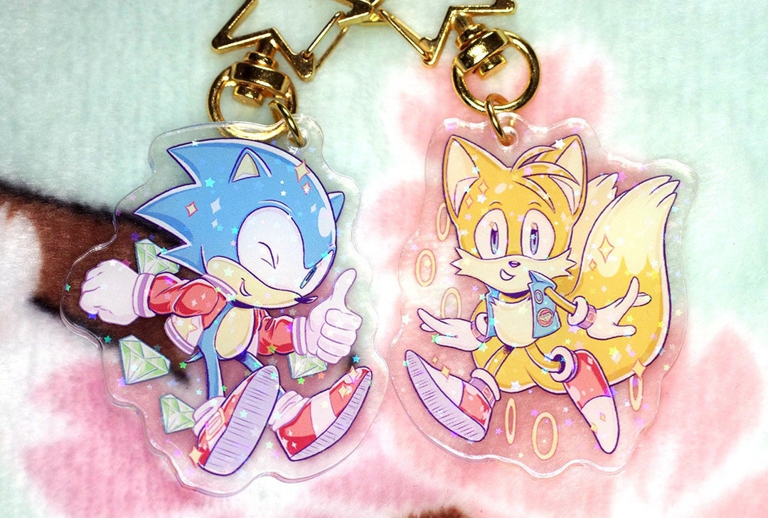 Sonic, Tails, & Chao Keychain - Etsy