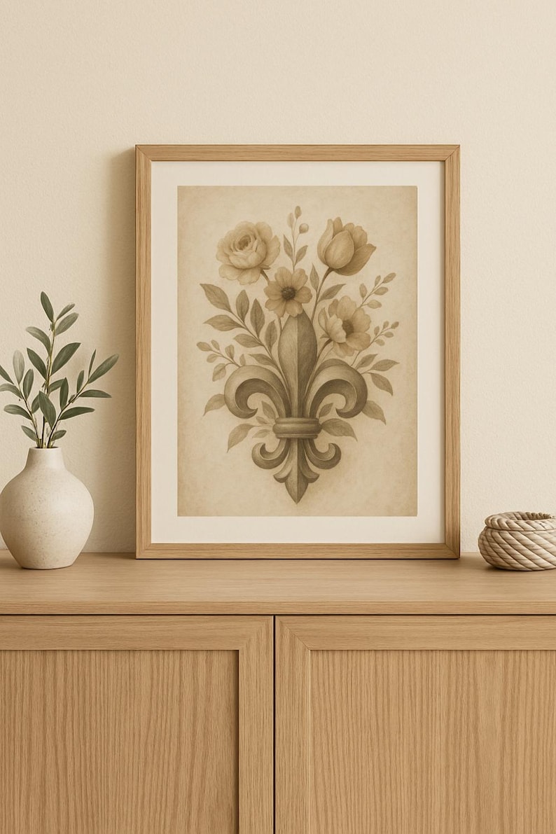 Fleur De Lis Wall Art | French Country Decor Printable | Vintage ...