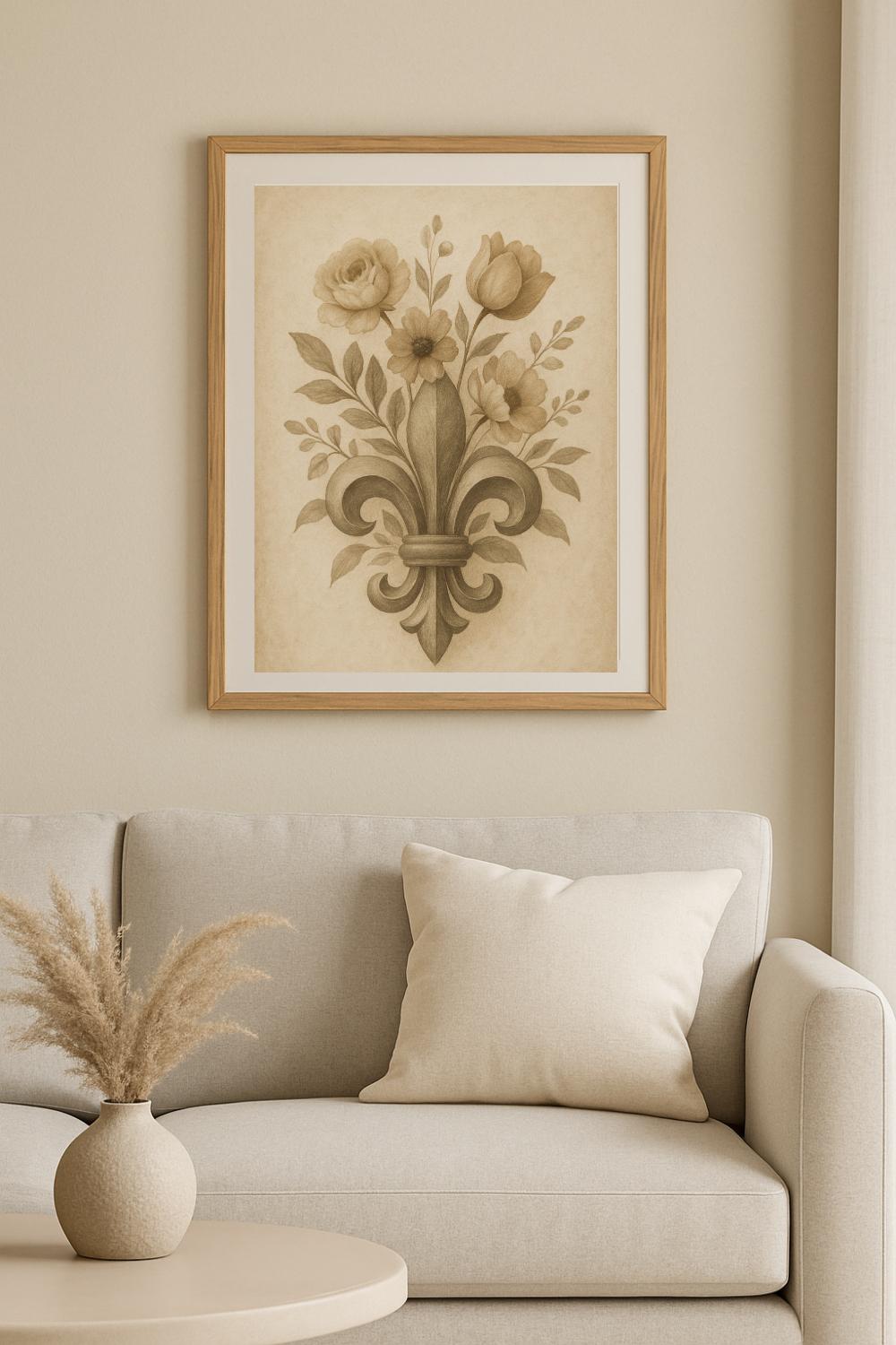 Fleur De Lis Wall Art | French Country Decor Printable | Vintage ...