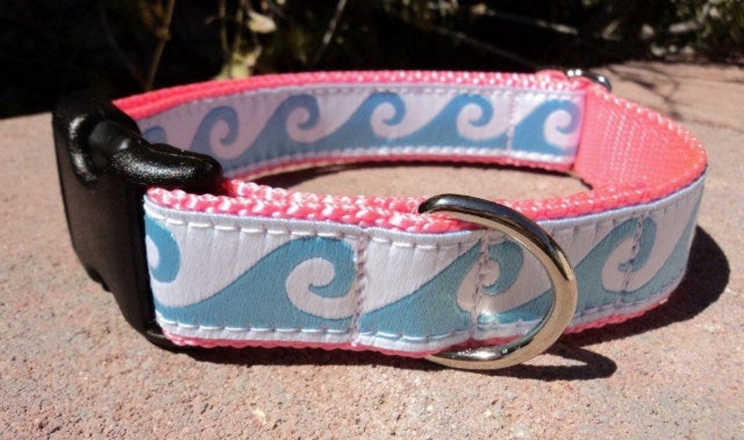 Dog Collar Side Release Dog Collar or Martingale Dog Collar Blue Wave ...