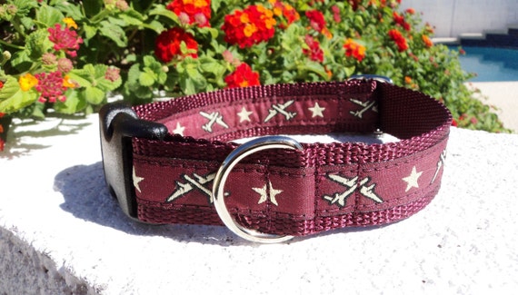 Dog Collar Quick Release Dog Collar or Martingale Dog Collar Vintage Airplanes 3 4 or 1 in Green or Burgundy Ribbon Blue Sold Out S L Etsy UK