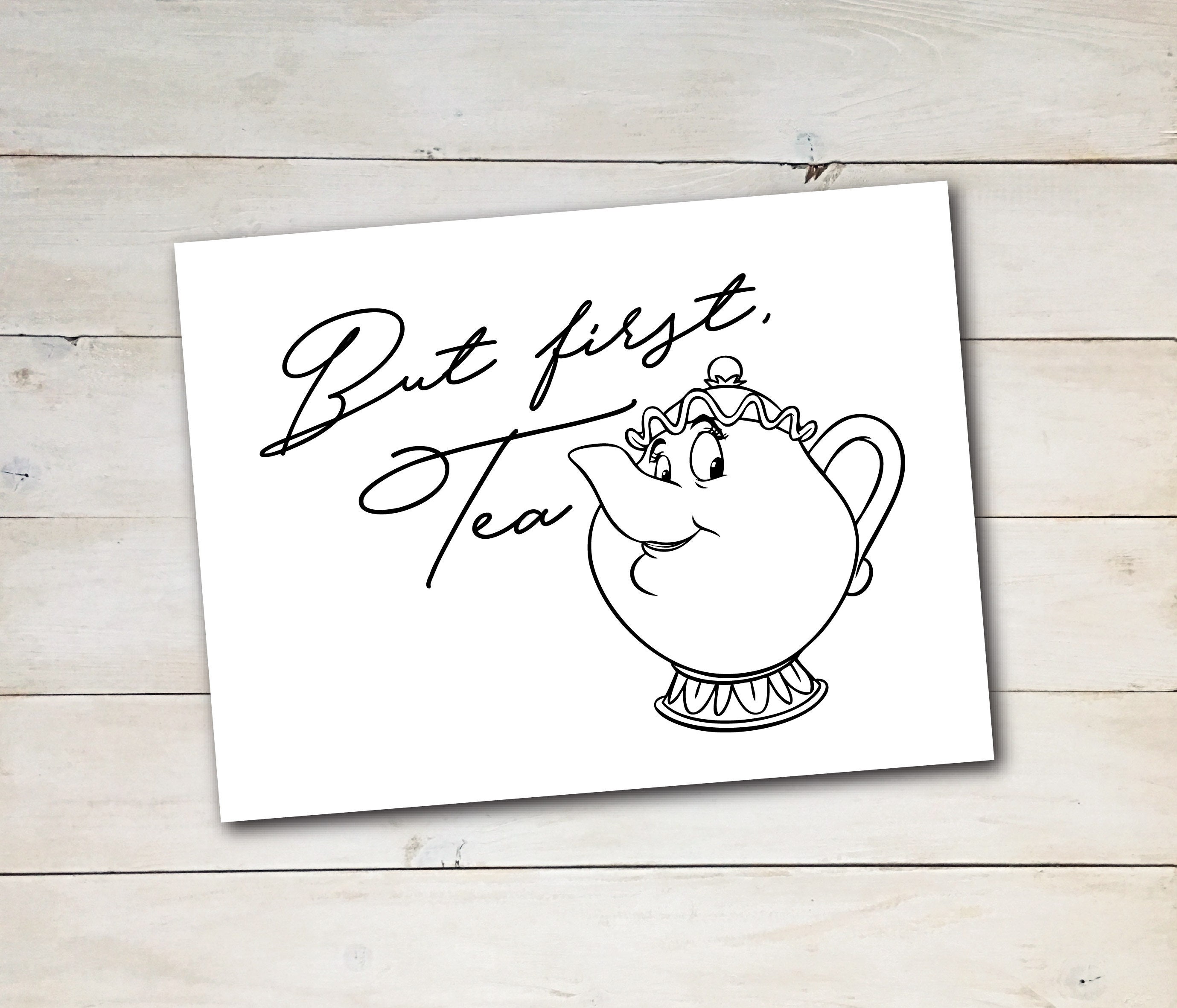 Mrs. Potts SVG / but First Tea / SVG for Cricut / SVG for | Etsy
