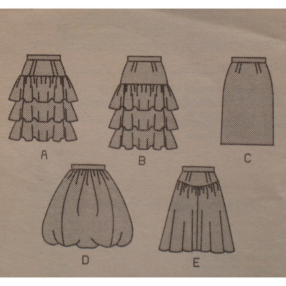 Tiered Skirt Pattern Overskirt Ruffled Skirt Balloon Skirt - Etsy