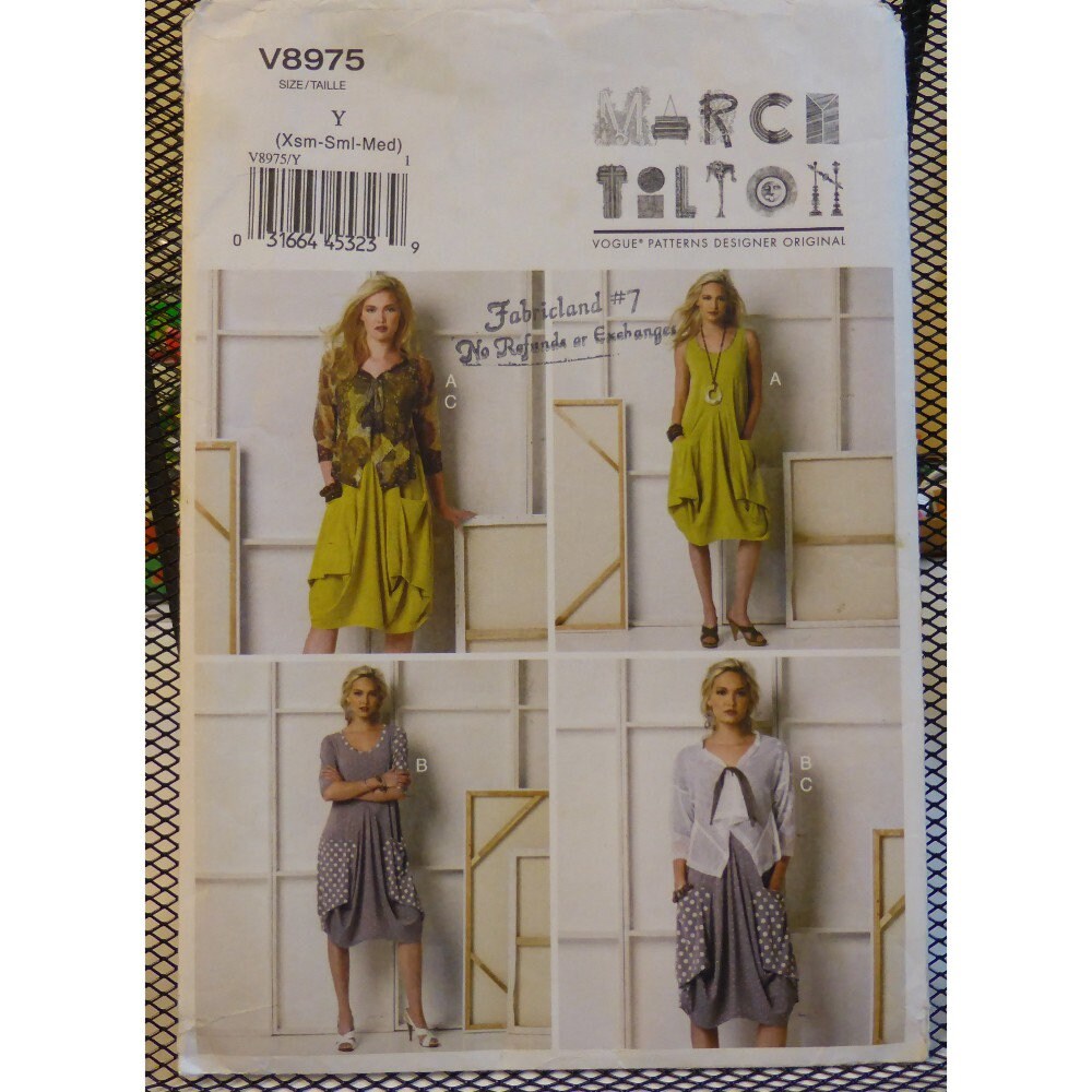 Marcie Tilton Pullover Dress Pattern, Draped Pockets, Shaped Hemline ...